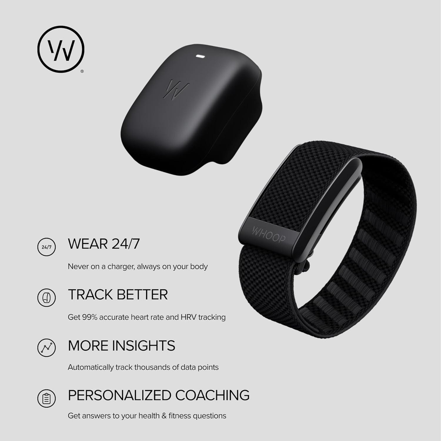 WHOOP 4.0 with 12 Month Subscription – Wearable Health, Fitness & Acti ...